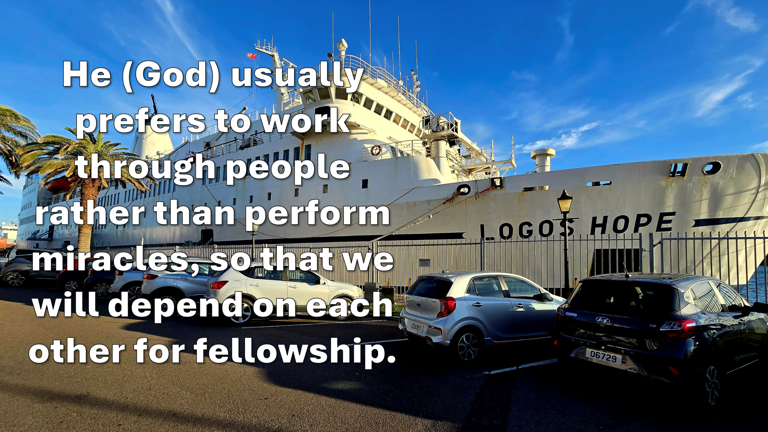 Logos Hope, the true hope. - Tomme Stevenson
